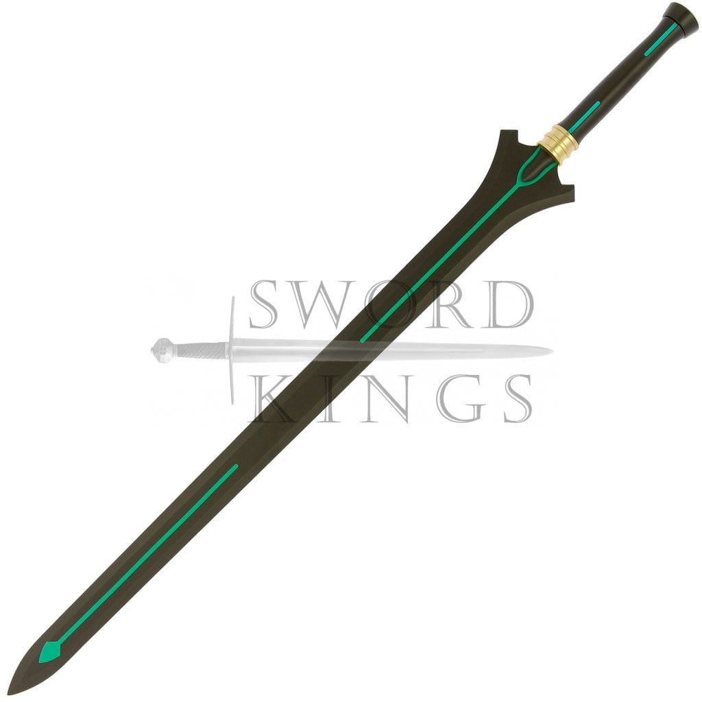 SAO Sword Art Online Kirito Elucidator Green Stripe With Sheath Non ...