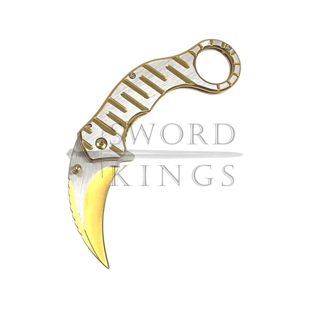 Karambit Gold and Silver, gold blade - Sword Kings